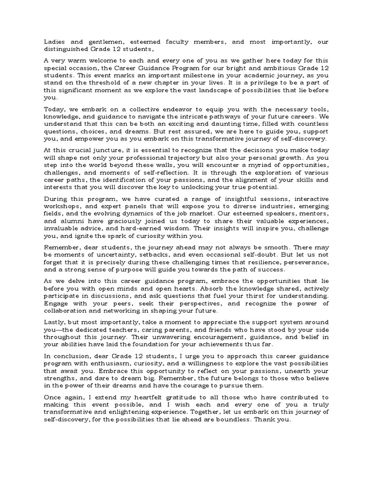 Opening - Closing Remarks | PDF | Mentorship | Curiosity Opening - Closing Remarks | PDF | Mentorship | Curiosity