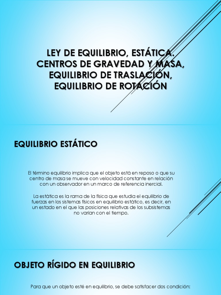 Equilibrio Estatico | Descargar gratis PDF | Esfuerzo de torsión | Fuerza