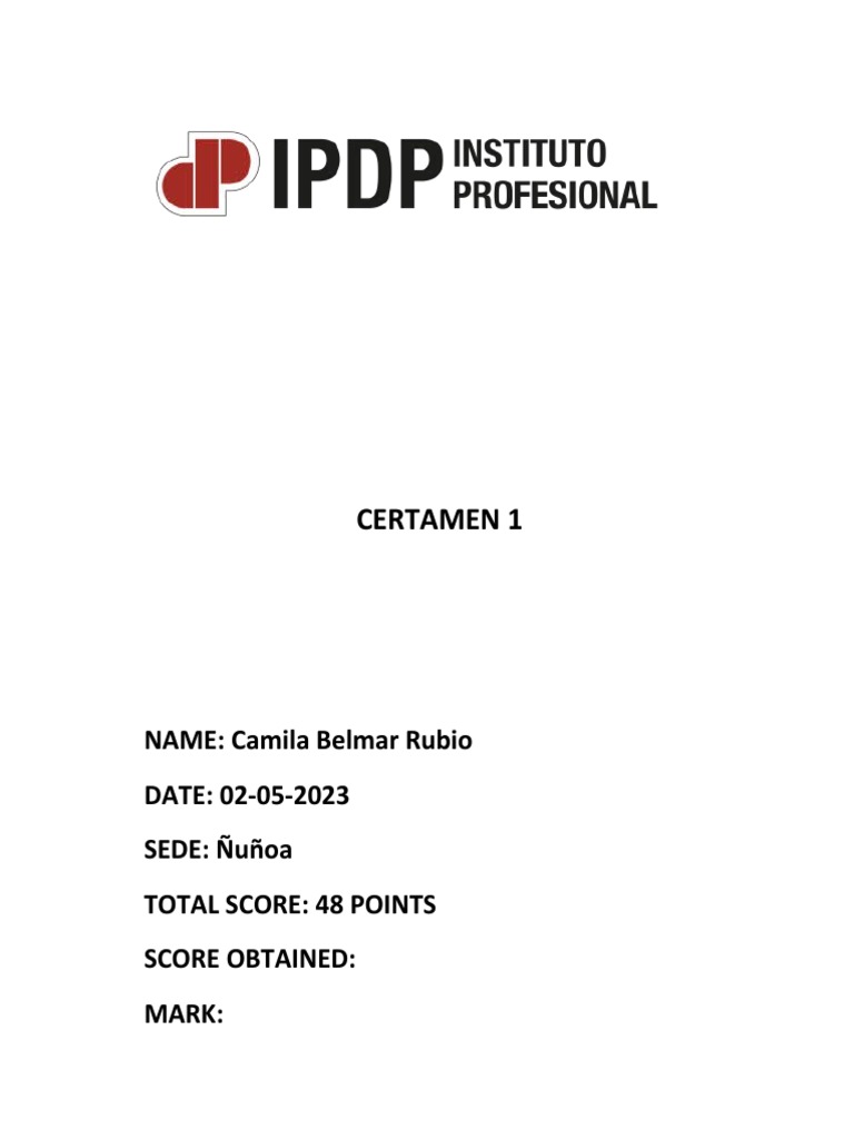 Certamen 1 | PDF