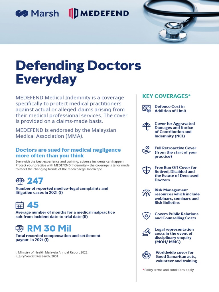 Medefend_and_Medefend_Takaful_Product_Brochure | PDF | Insurance | Lawsuit