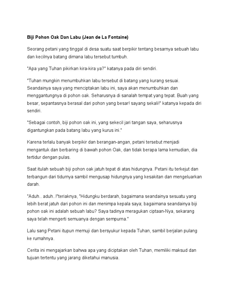 Pelajaran dari Biji Pohon Oak | PDF