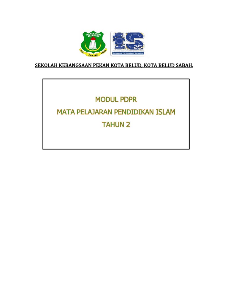MODUL PDPR PENDIDIKAN ISLAM TAHUN 2 | PDF