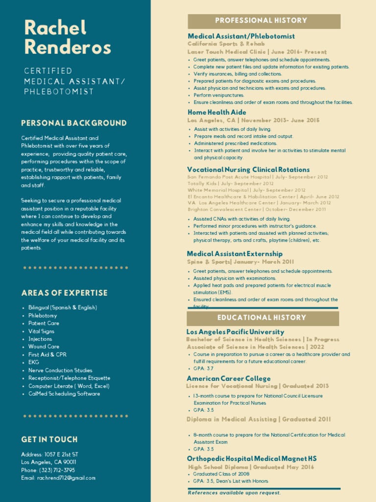 Rachel Renderos Resume | PDF | Science & Mathematics