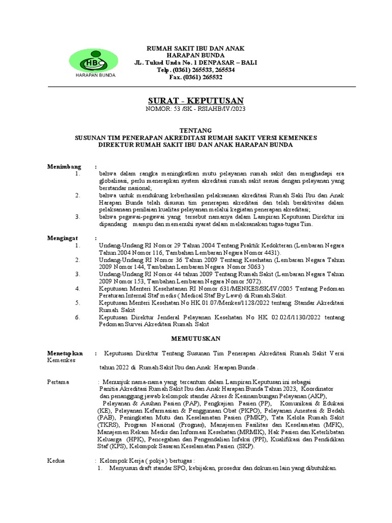 SK TIM AKRE Kemenkes | PDF