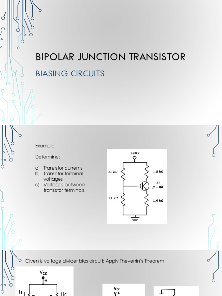 Module 5 BJT Biasing Examples | PDF | Bipolar Junction Transistor ...