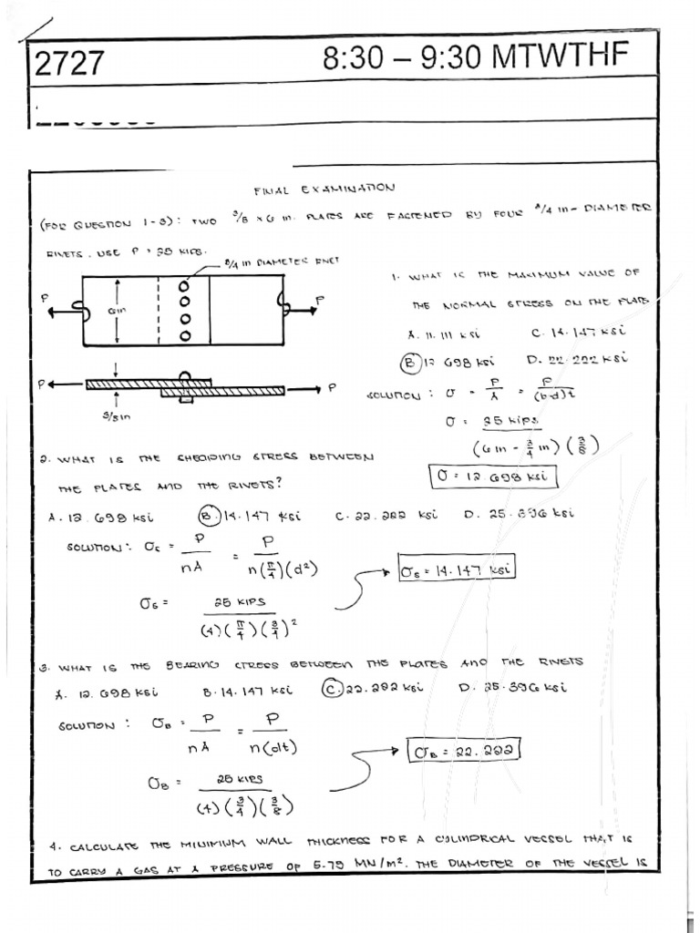 Mech. Final Exam | PDF