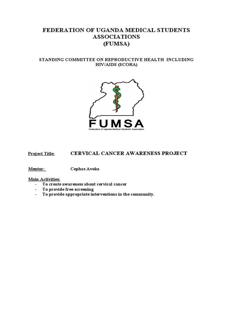 Cervical Cancer Project Proposal 2015-2 | PDF | Cervical Cancer | Medicine