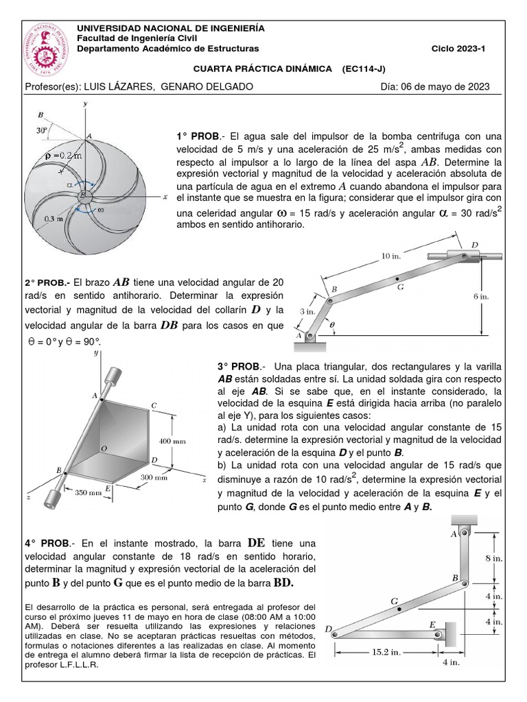 Practica4 J 2023 1 | PDF | Velocidad | Aceleración