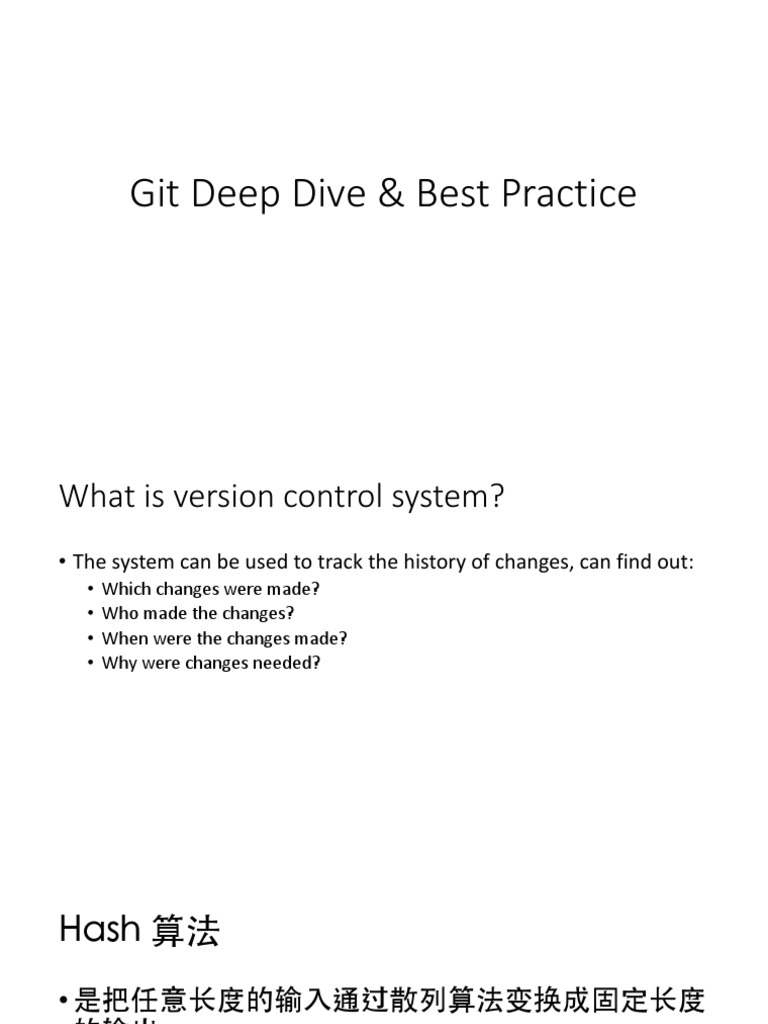 Git Deep Dive & Best Practice | PDF