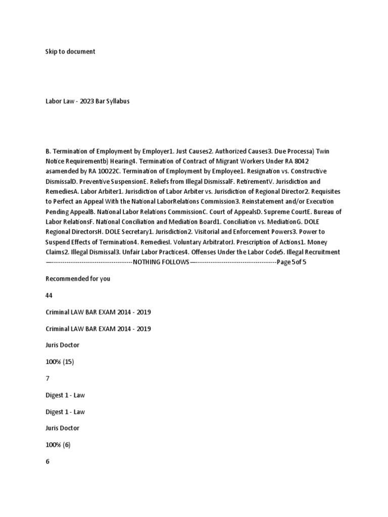 Labor Standard | PDF | Employment | Labour Law