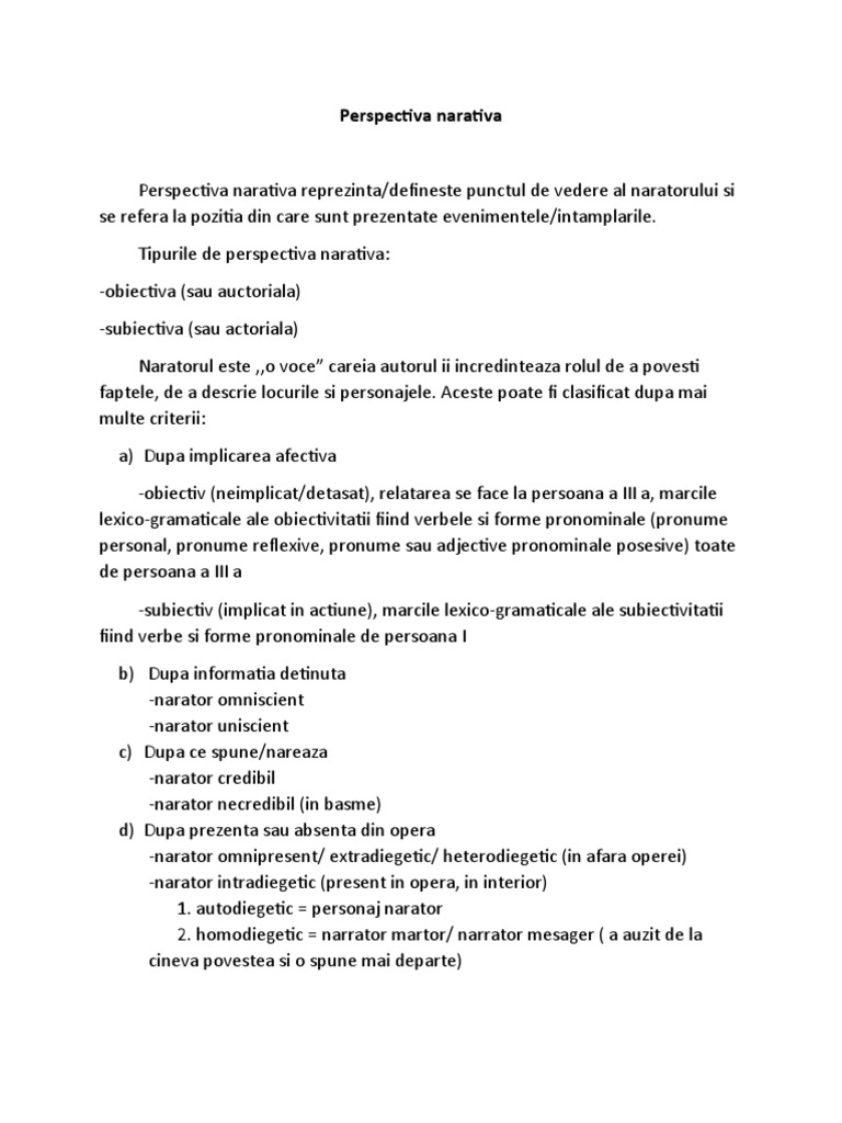 Perspectiva Narativa | PDF