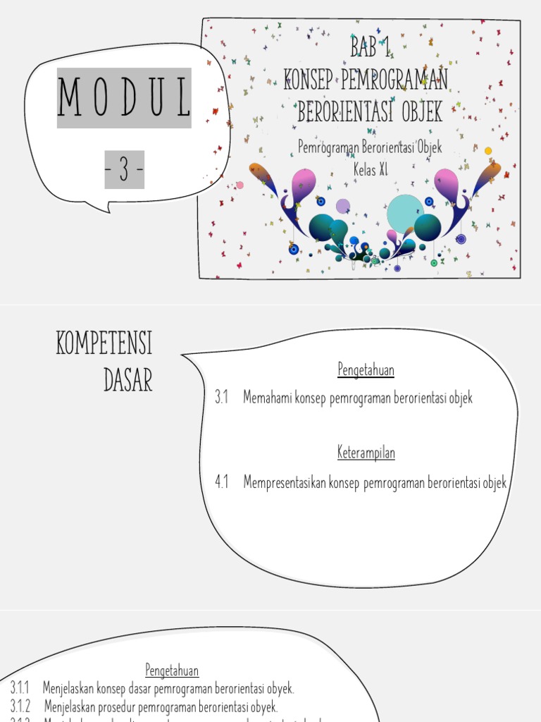 MODUL 3 - BAB 1 Konsep Pemrograman Berorientasi Objek | PDF MODUL 3 - BAB 1 Konsep Pemrograman Berorientasi Objek | PDF