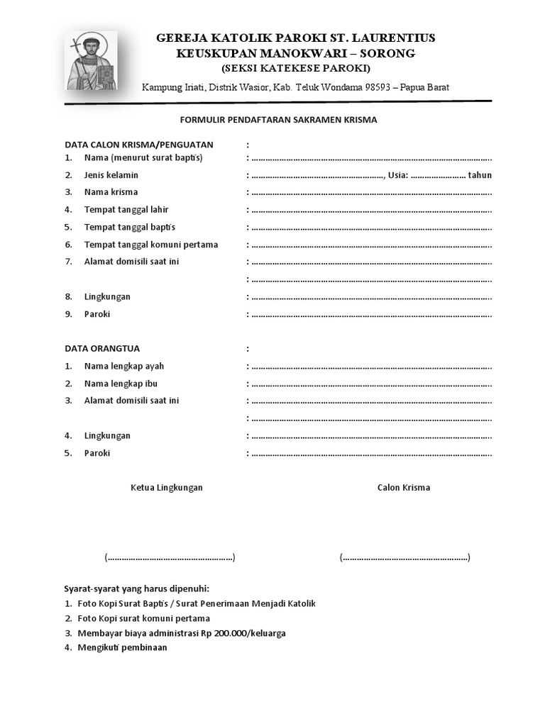 Formulir Krisma[1] | PDF