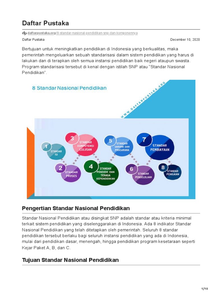 8 Standar Pendidikan Nasional | PDF | Bisnis | Pengelolaan Keuangan & Uang