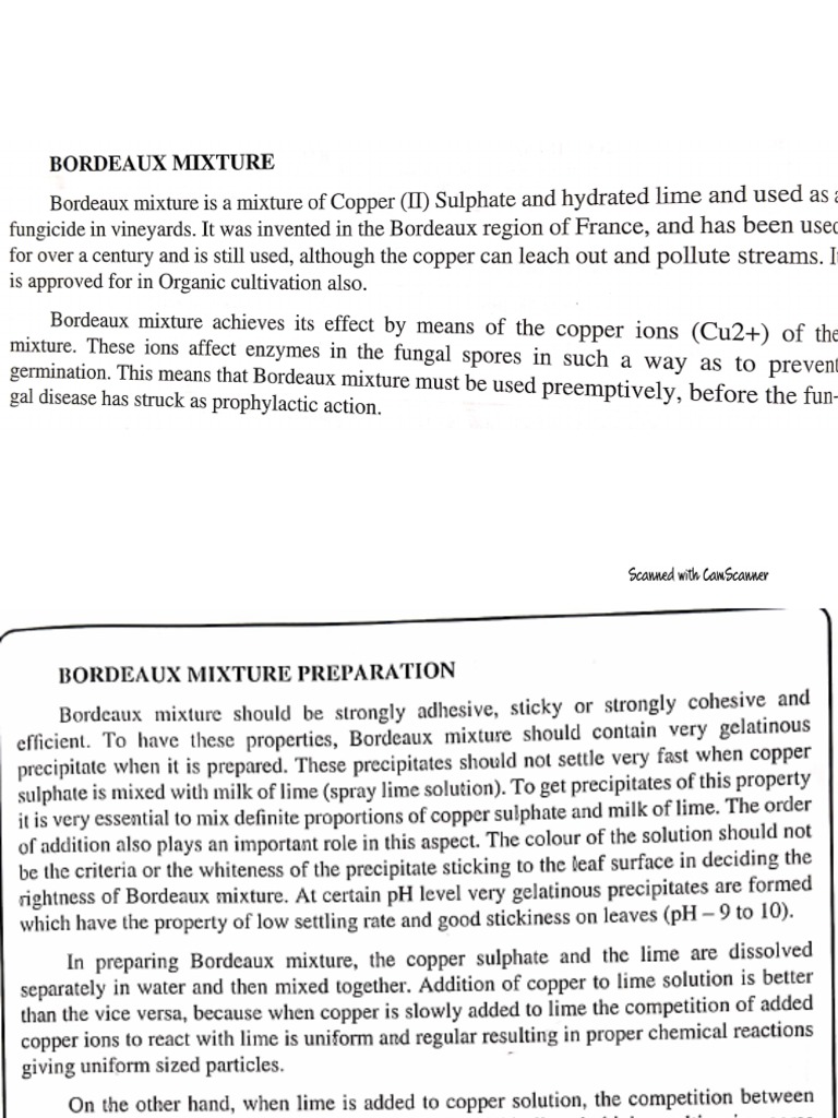 Bordeaux Spray | PDF