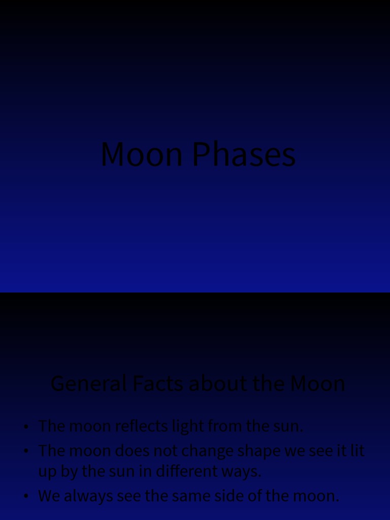 Moon Phases | PDF | Science & Mathematics