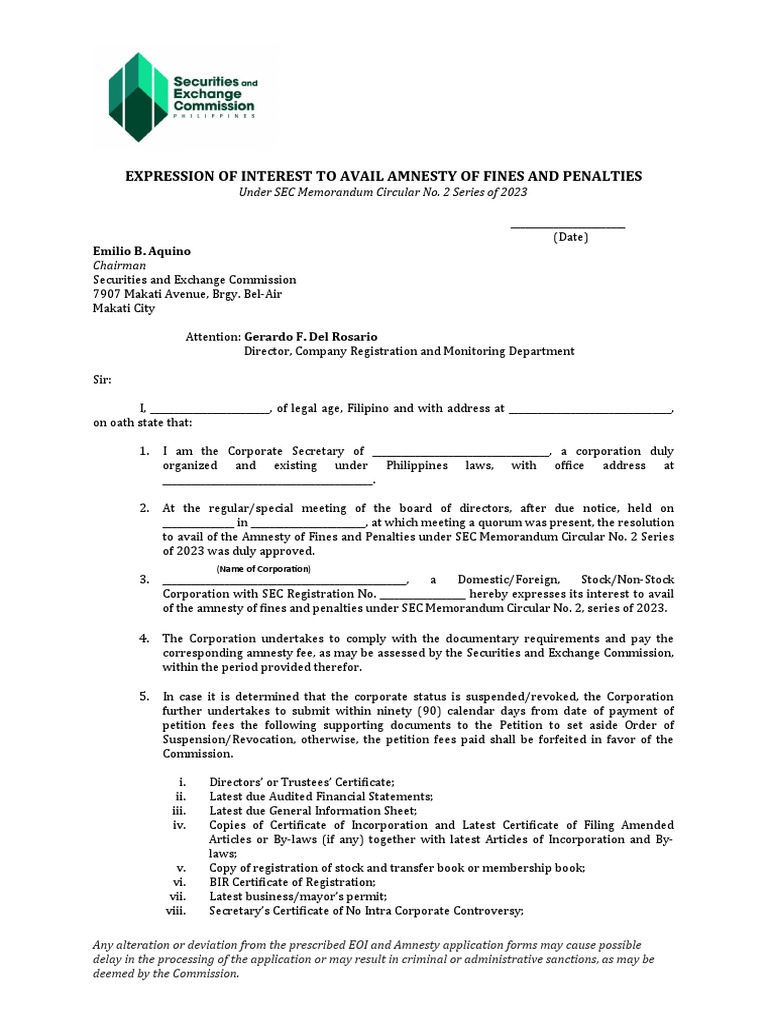 2023forms A006 | PDF | Board Of Directors | Justice