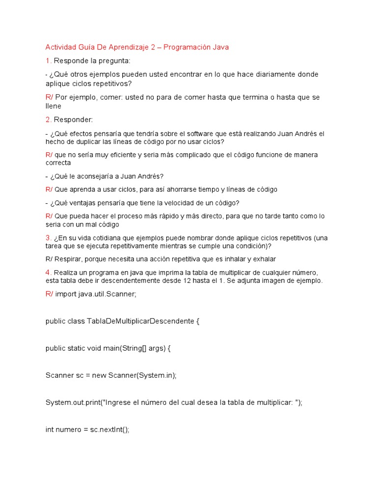 Guia Aprendizaje Java 2 | PDF