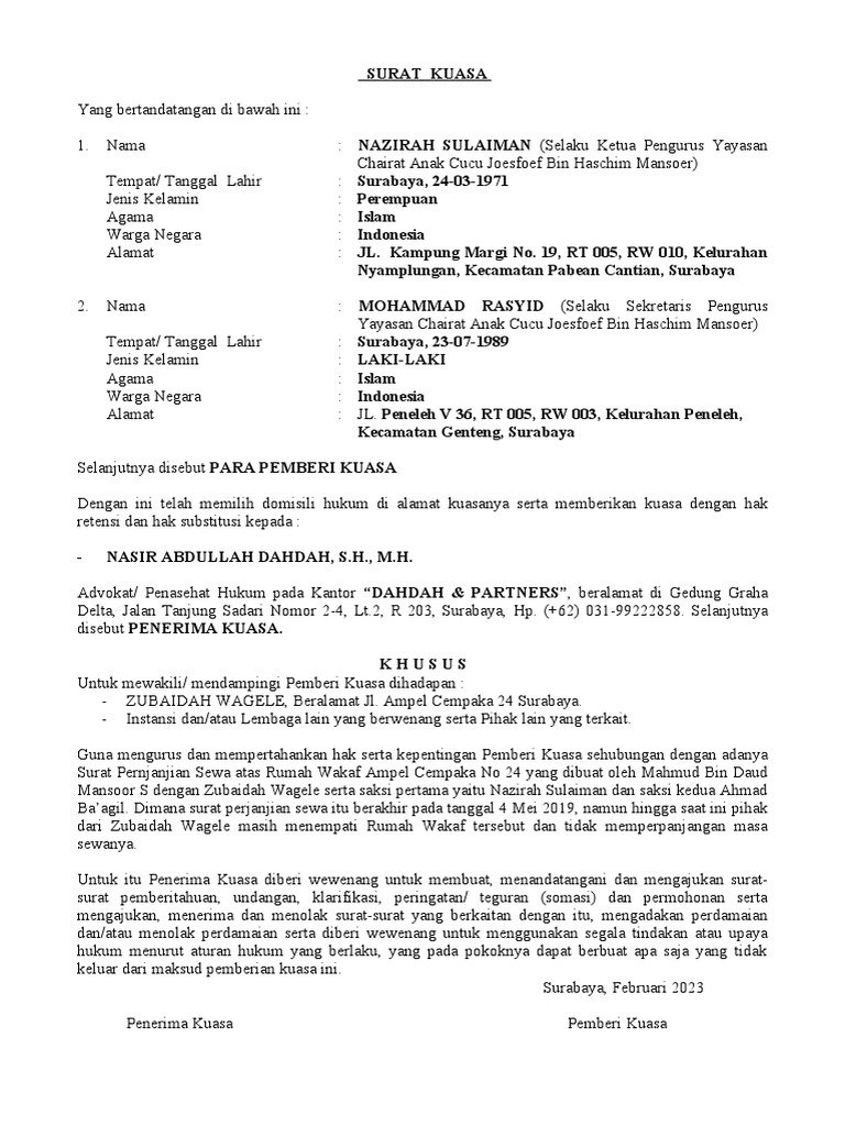 SK Untuk Somasi | PDF