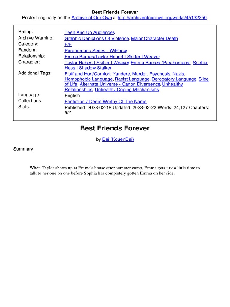 Best Friends Forever | PDF