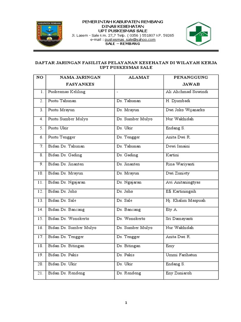 Identifikasi Jaringan & Jejaring Fasyankes | PDF