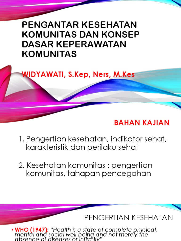 Pengantar Kesehatan Komunitas Dan Konsep Dasar Keperawatan Komunitas | PDF | Pengembangan Diri ...