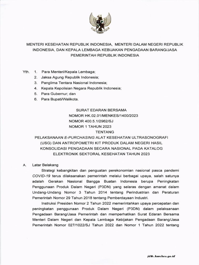 Surat Edaran Bersama | PDF