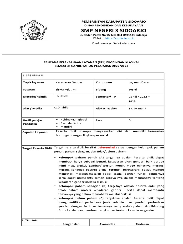 RPL BK Kesadaran Gender | PDF | Karier & Perkembangan
