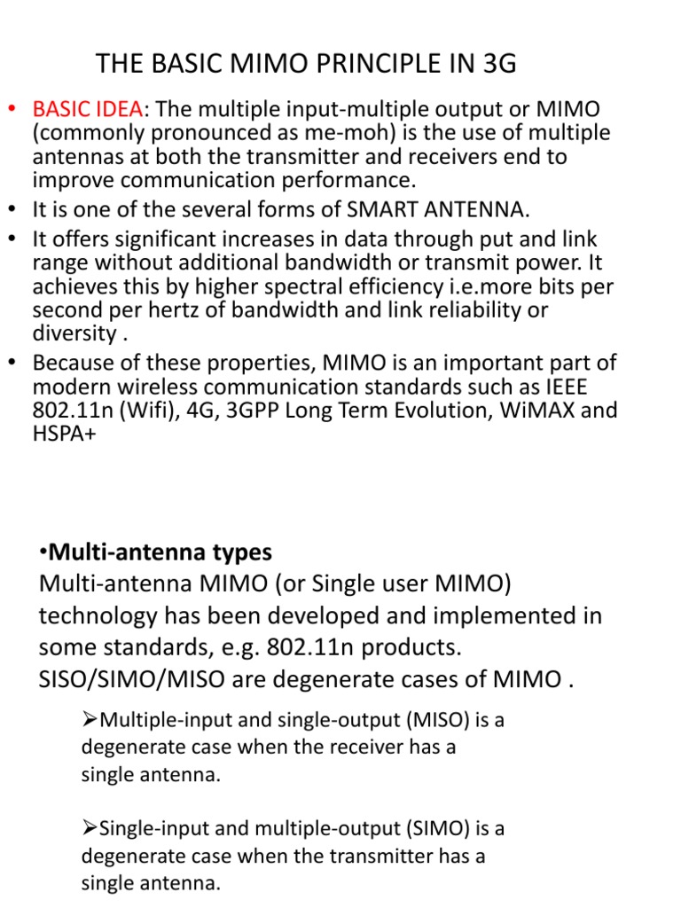 MIMO Project | PDF | Mimo | Multiplexing