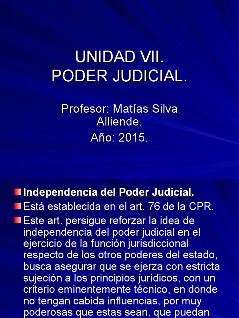 Unidad Vii. Poder Judicial. | PDF | Judicaturas | Juez