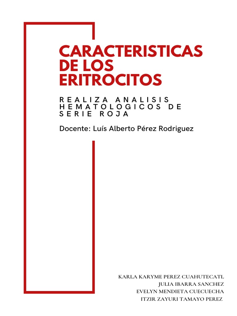 Características de la Membrana del Eritrocito | PDF | Hemoglobina ...