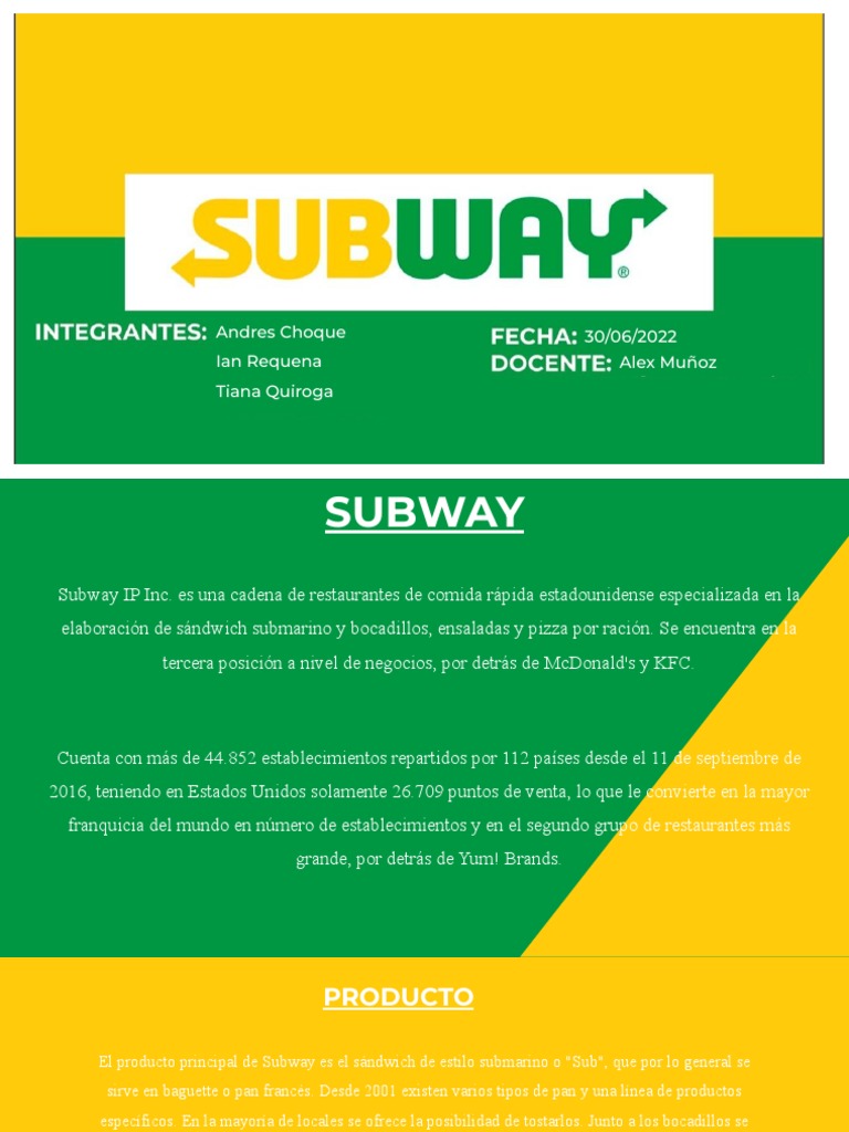 SUBWAY | PDF