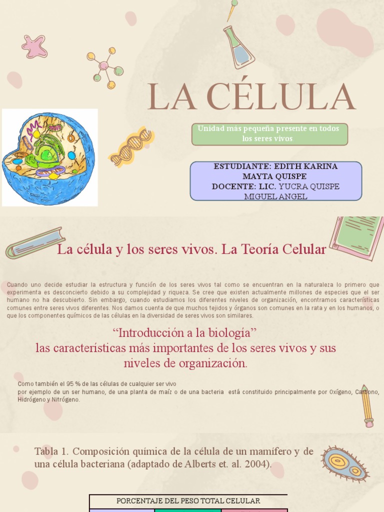Biologia La Celula | PDF | Organismos | Biología Celular)