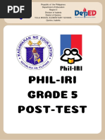 Grade - 4 - Phil IRI Testing Kit - Pre Test | PDF