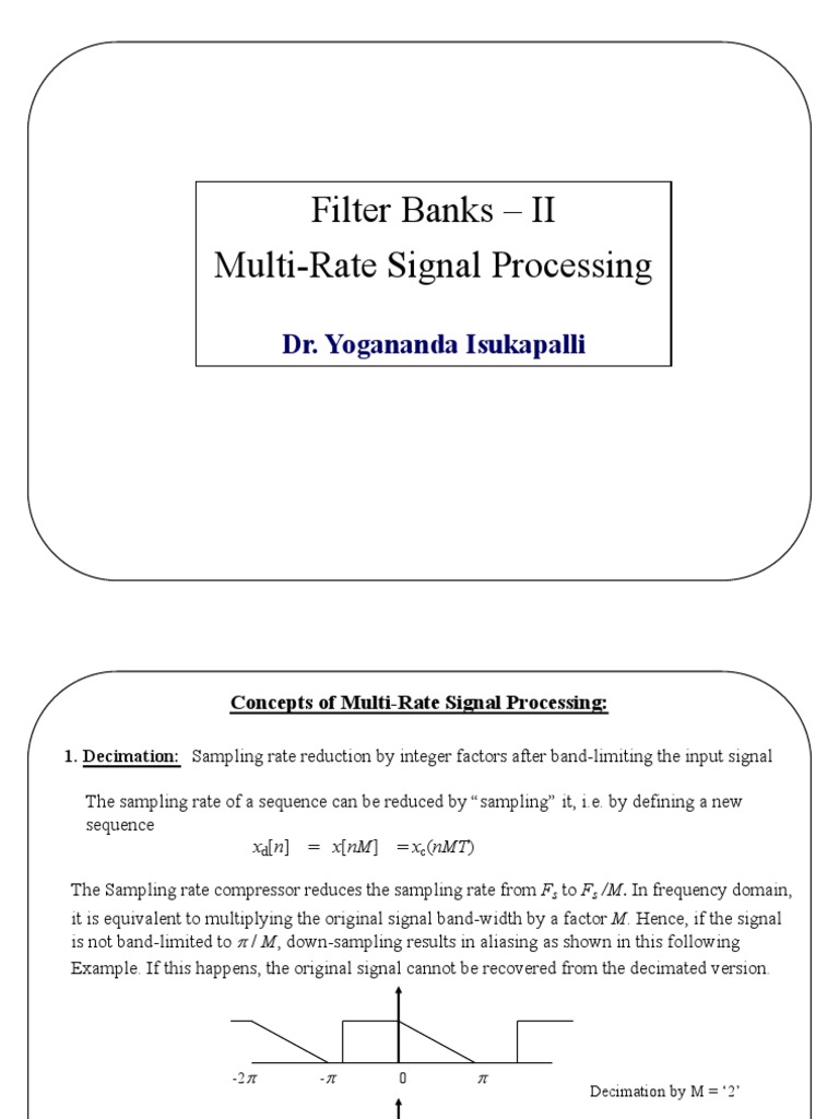 P2 Multi Rate Signal Processing Pdf Sampling Signal Processing