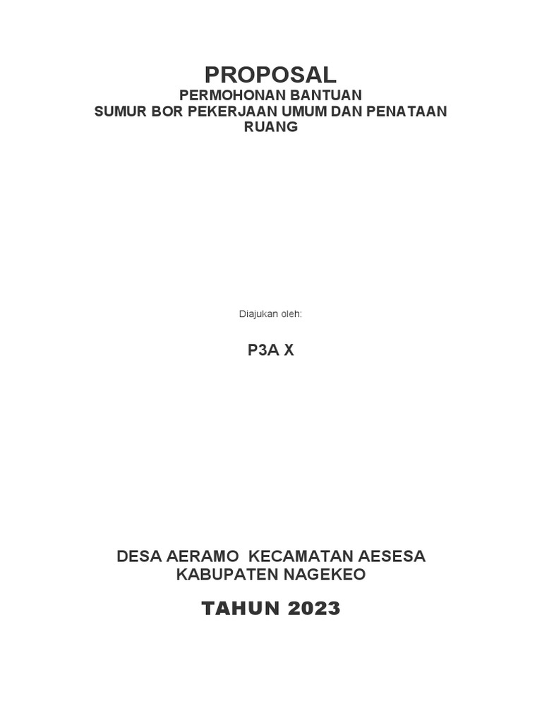 Contoh Proposal P3a | PDF