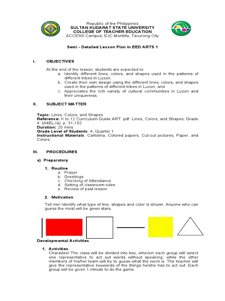 Alon Inggo Tua Semi Detailed Lesson Plan | Download Free PDF | Lesson Plan