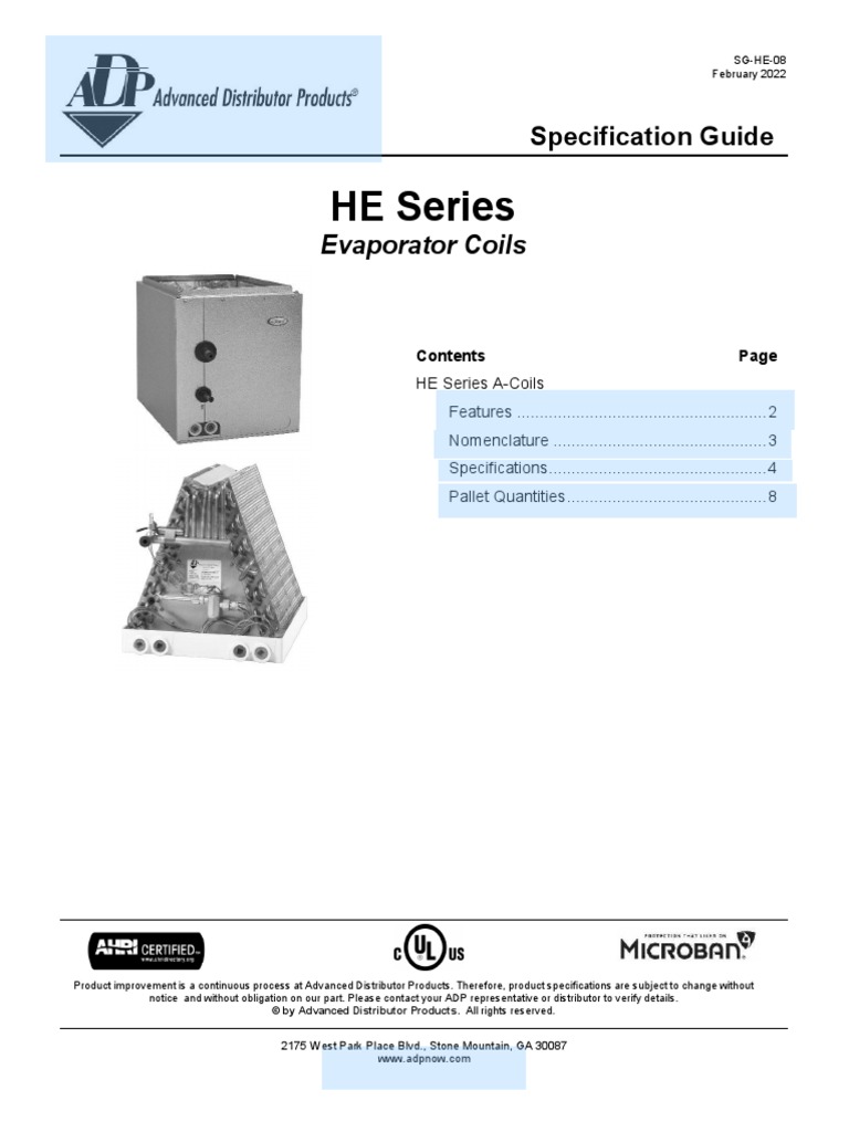 HE Series Spec Guide (SG-HE-08) | PDF | Mechanical Engineering ...