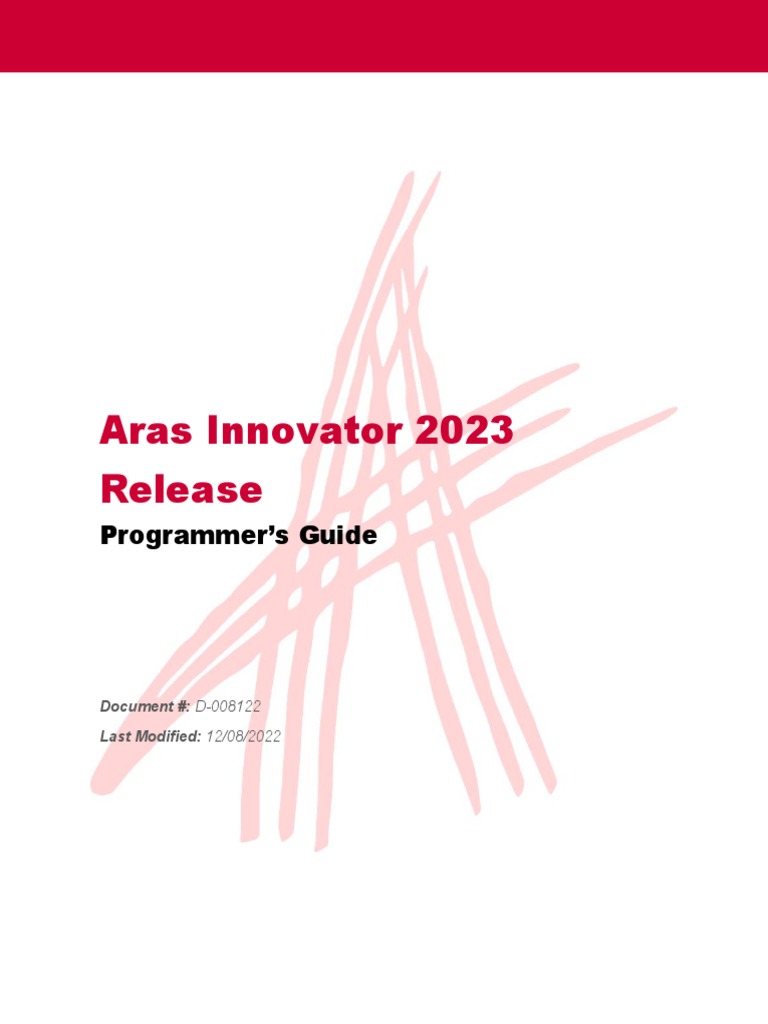 Aras Innovator 2023 Release Programmers Guide | PDF | Cross Platform ...