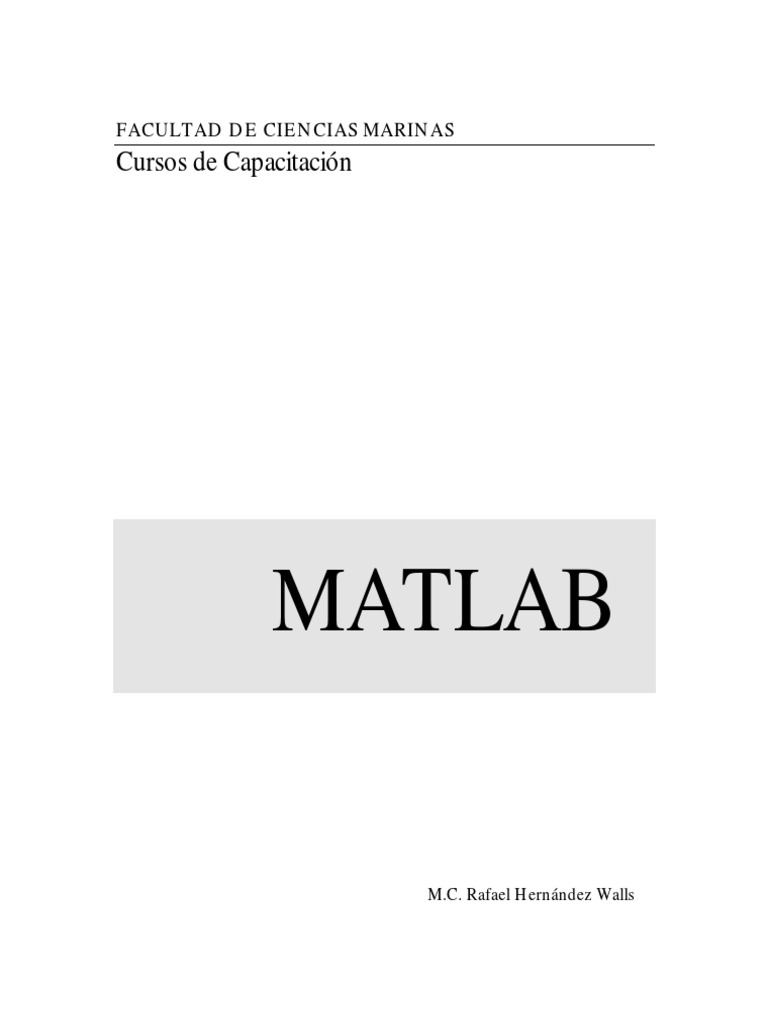 Manual Matlab | PDF | Matriz (Matemáticas) | Ecuaciones