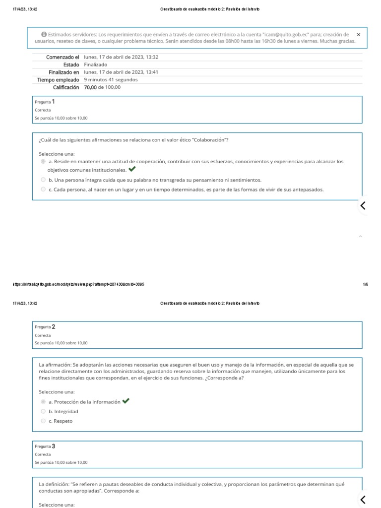 Cuestionario de Evaluación Módulo 2 - Revisión Del Intento | PDF
