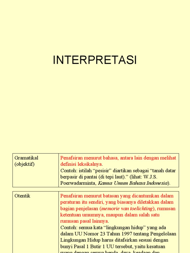 INTERPRETASI | PDF