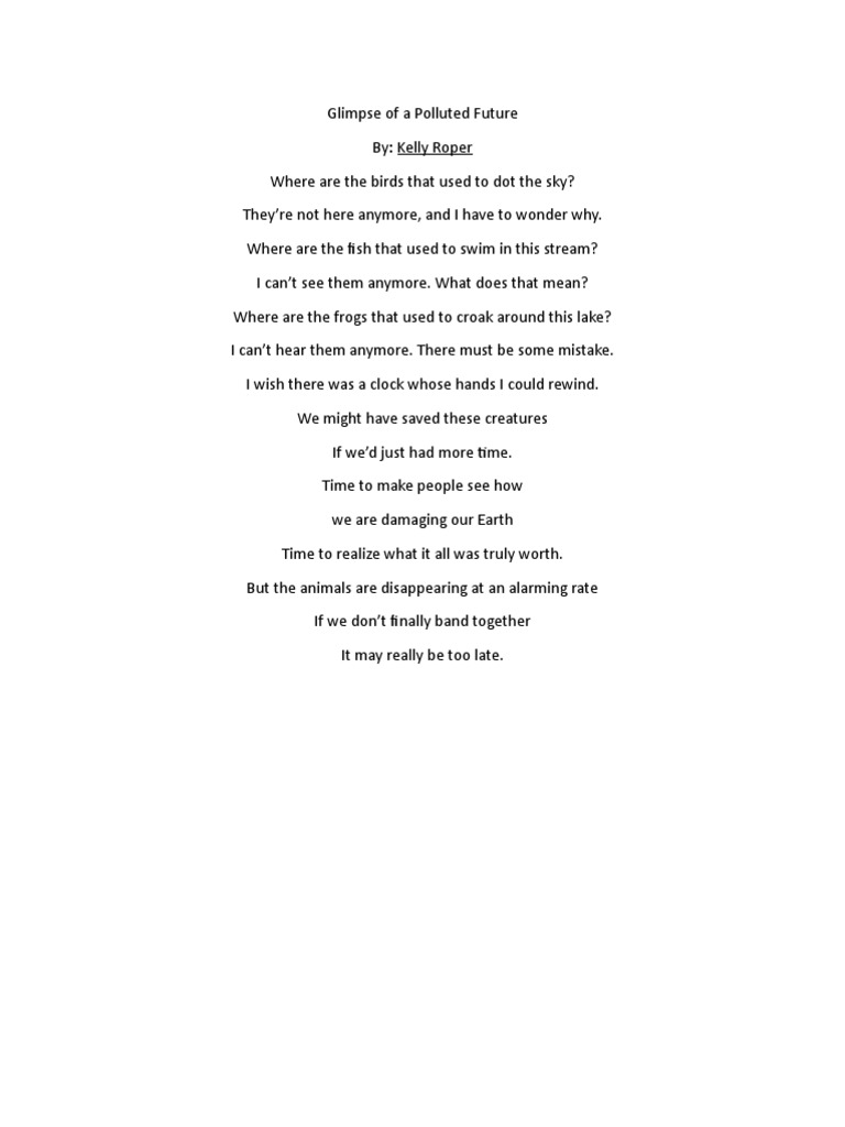 Glimpse of A Polluted Future | PDF