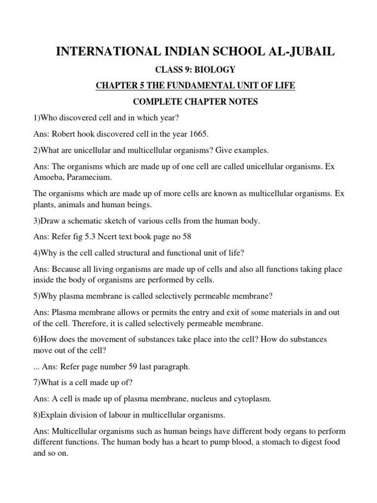 482020104354AM-Class 9 Biology Notes | PDF | Endoplasmic Reticulum ...