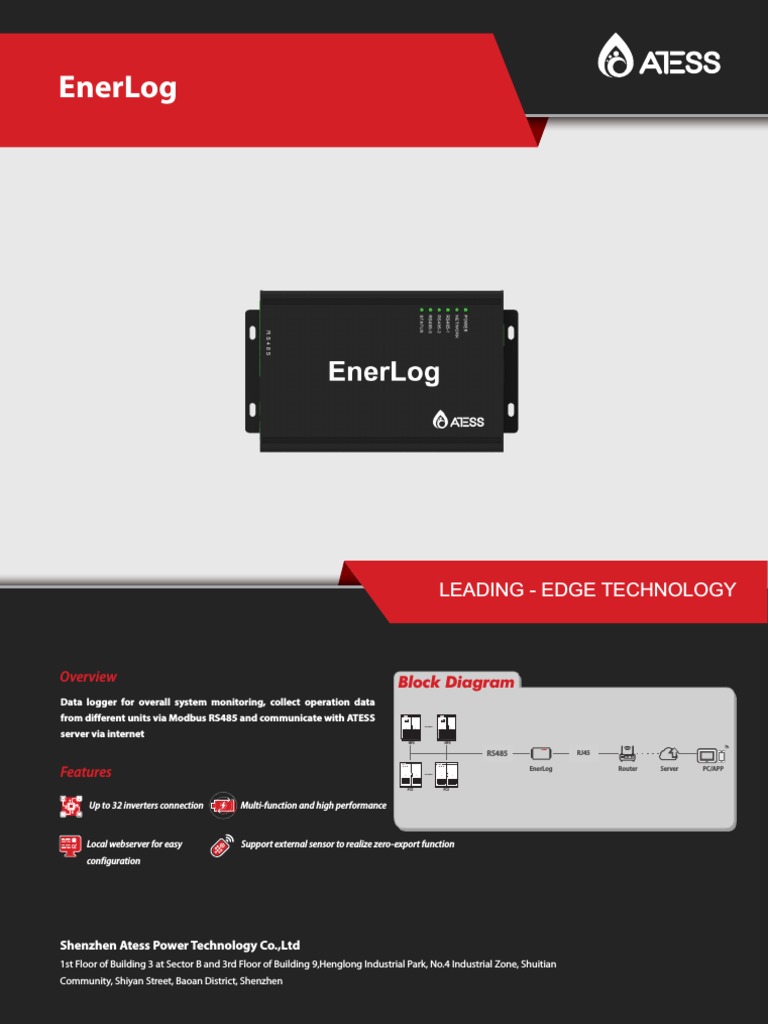 EnerLog Datasheet | PDF | Computer Engineering | Computing