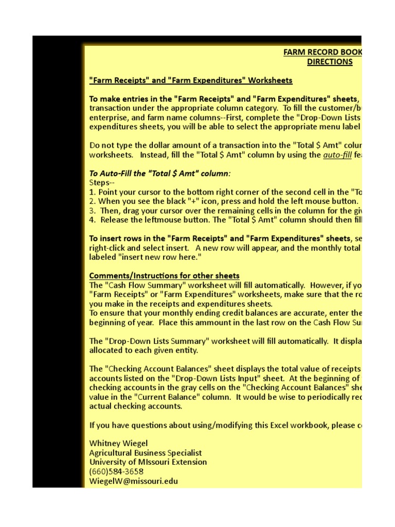 Farm Record Book | PDF | Expense | Revenue