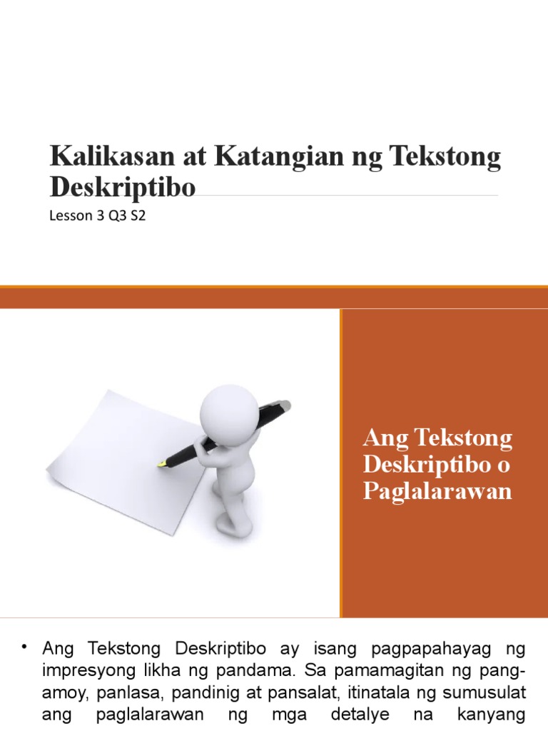 Q3 Lesson 3 Tekstong Deskriptibo | PDF
