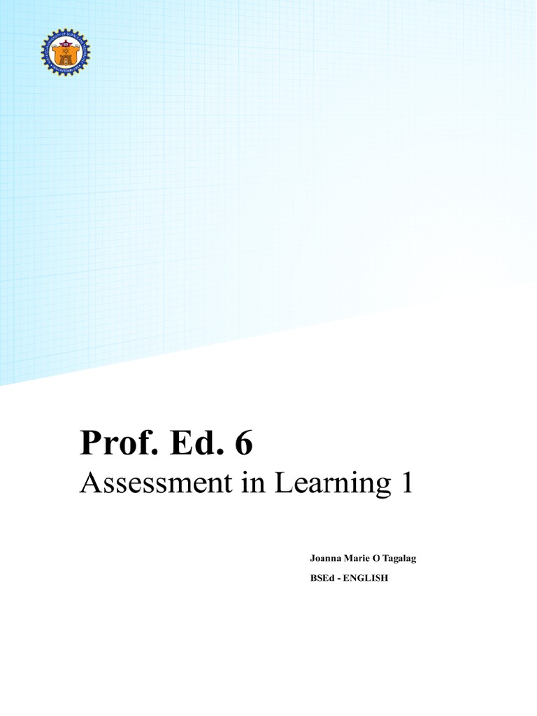 Prof ed 6 (Assessment in learning I).docx | PDF