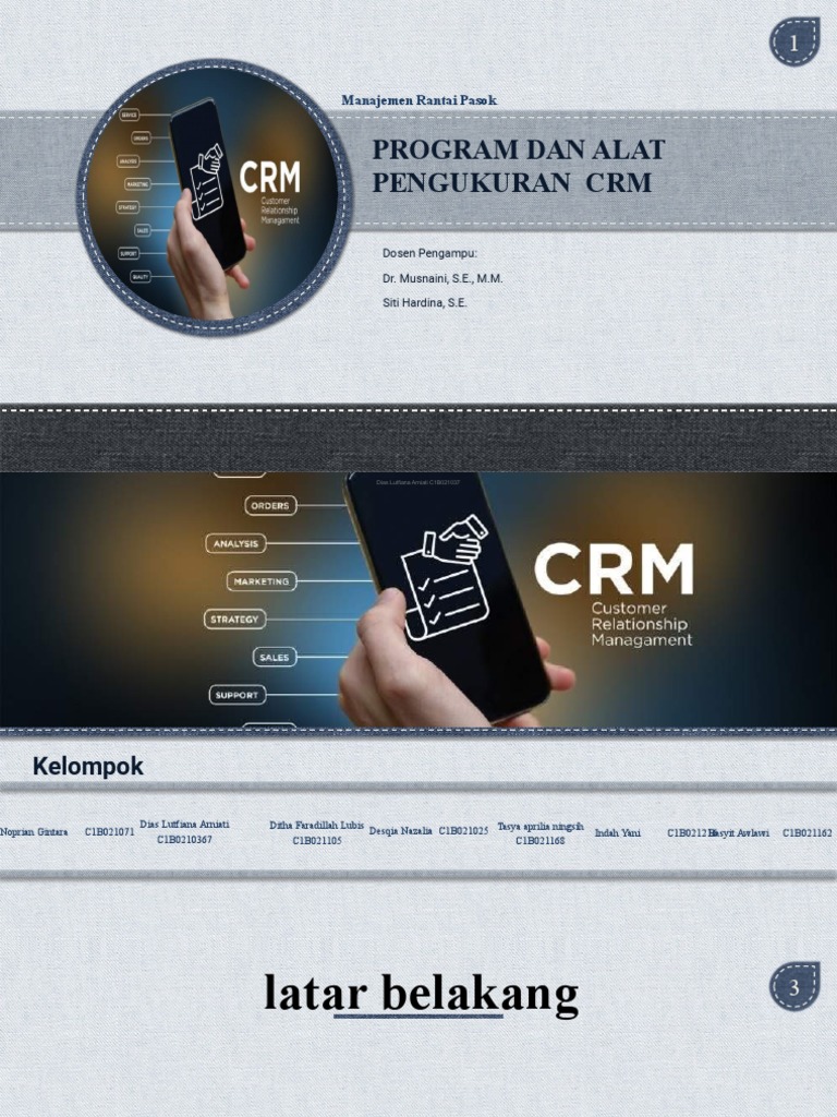 Program Dan Alat Pengukuran CRM | PDF
