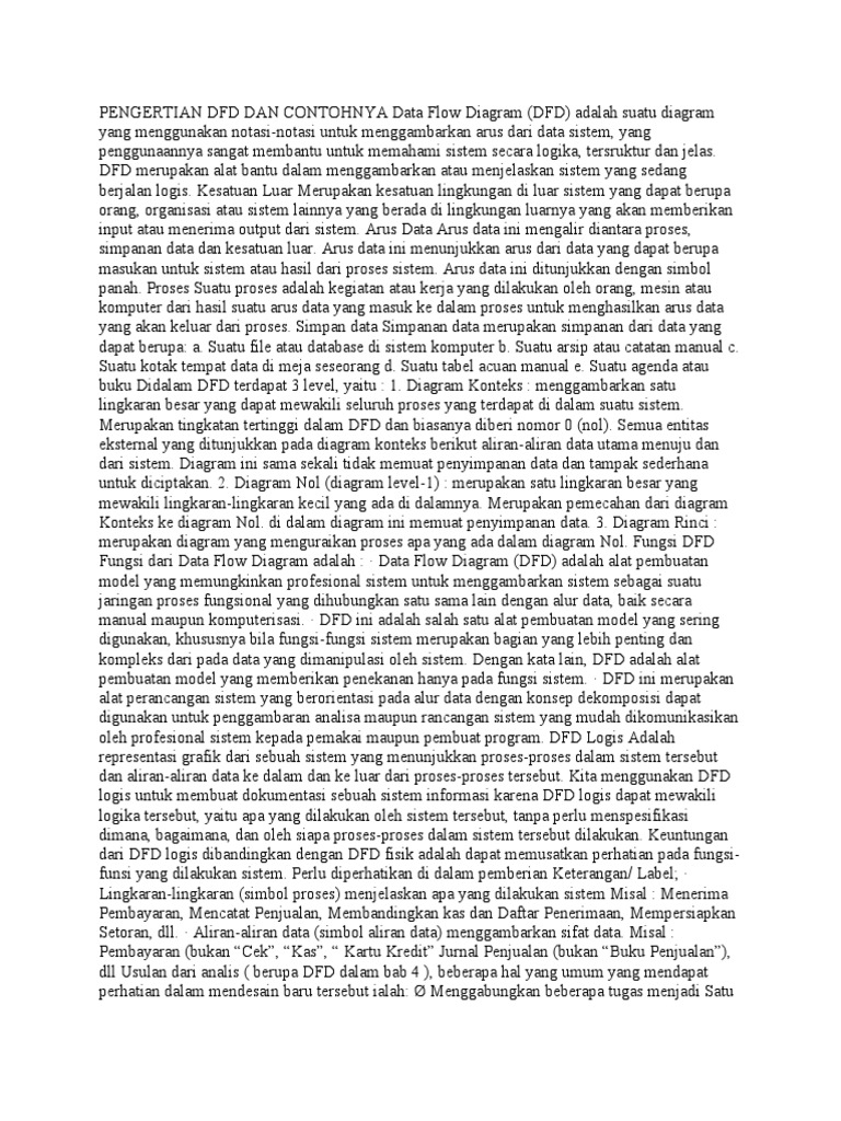 Pengertian dan Contoh Data Flow Diagram | PDF | Metode & Bahan Ajar ...